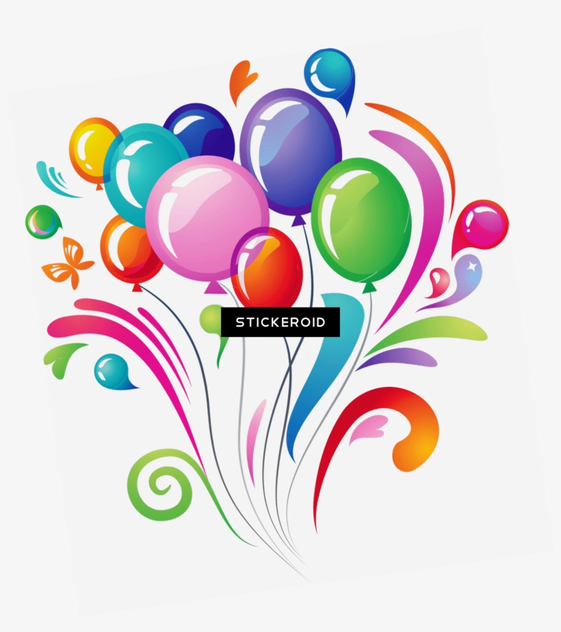 Dirt Explosion - Birthday Cake With Balloon Png PNG Image | Transparent ...