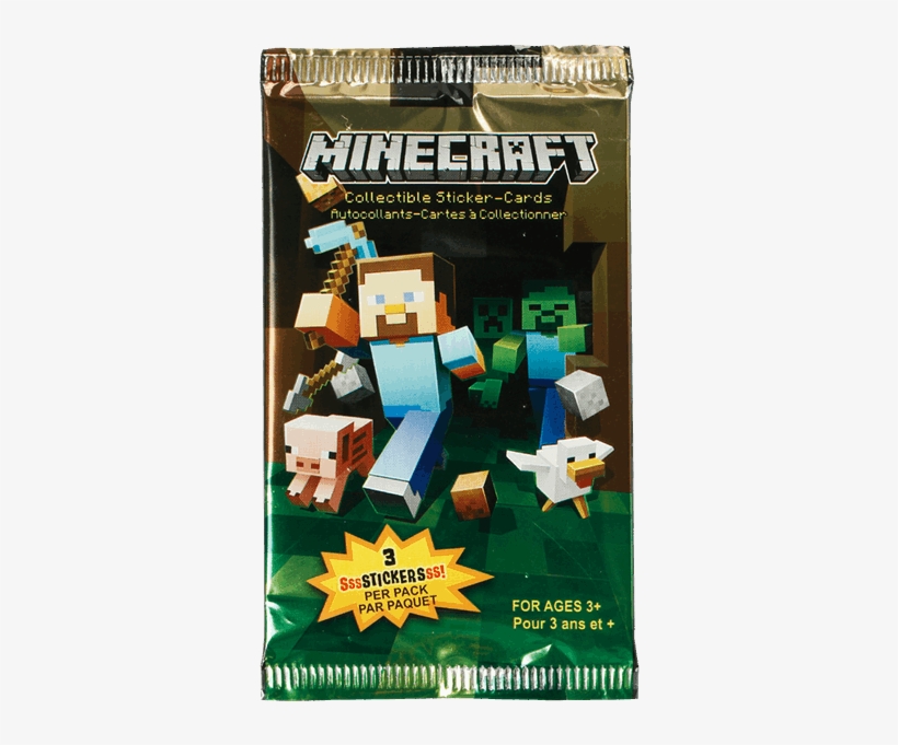1 Of - Minecraft Official Sticker Collector Cards PNG Image ...