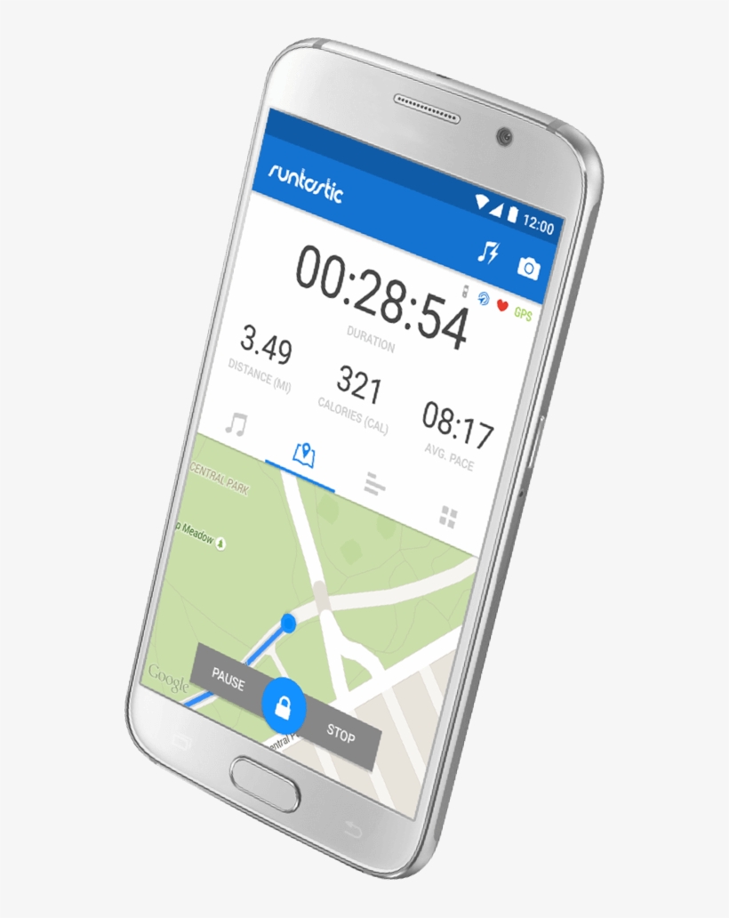 Android Phone Displaying The Home Screen Of The Runtastic - Samsung ...