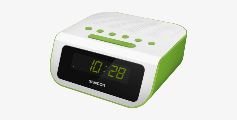 More Views - Sencor Src 135 White-green Radio Alarm Clock PNG Image ...
