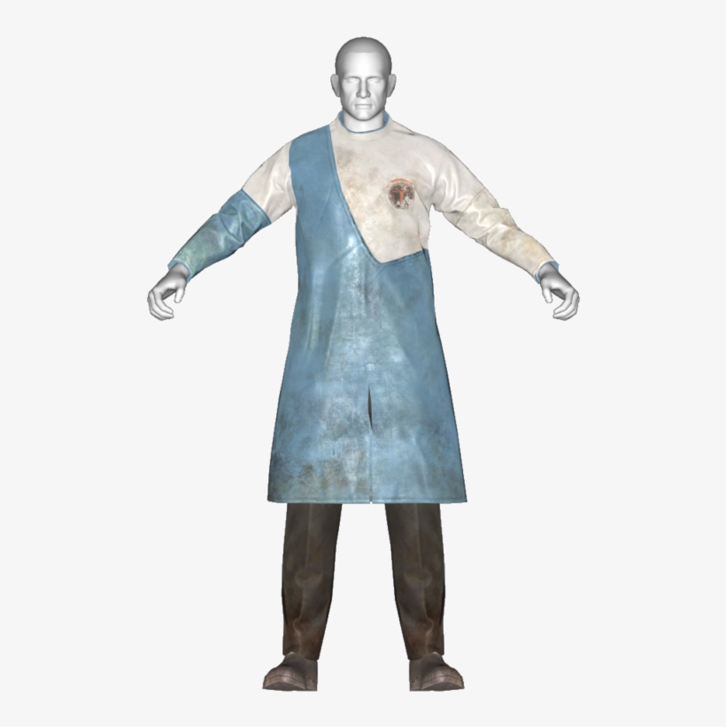 Dirty Blue Institute Lab Coat - Institute Lab Coat PNG Image ...