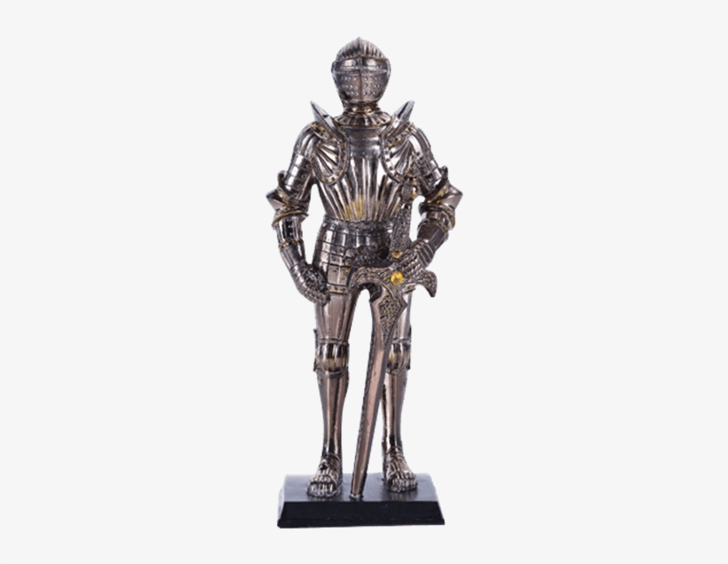 Armoured Medieval Knight With Sword Statue - 7" Tall Medieval Knight ...
