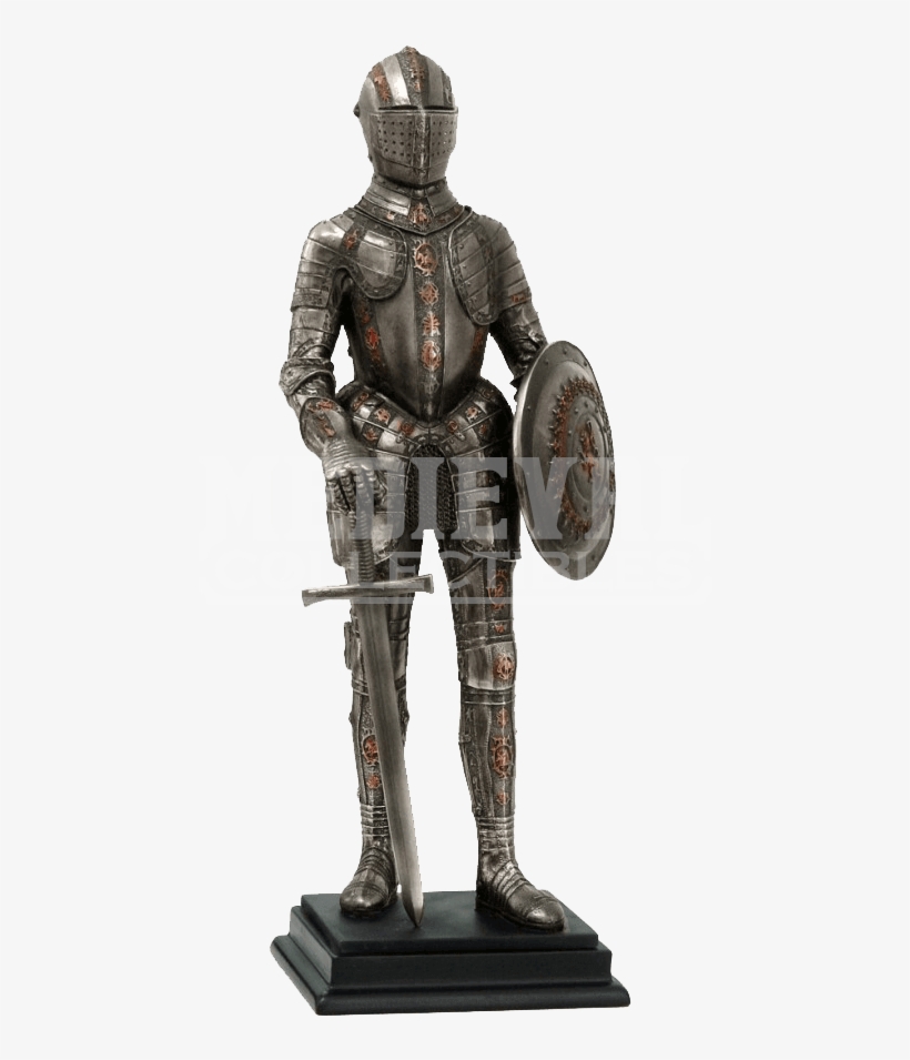 Resting Medieval Knight Statue - Knight Standing With Sword PNG Image ...