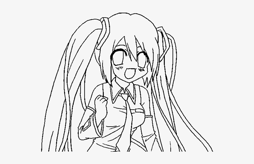 Download Miku Coloring Pages - Hatsune Miku Para Colorear | Transparent ...