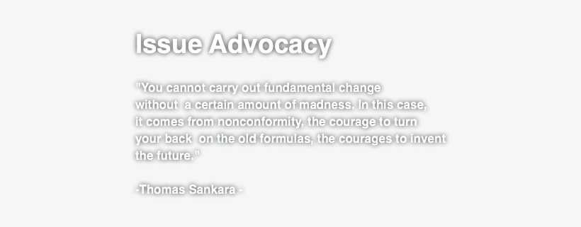 Issue Advocacy "you Cannot Carry Out Fundamental Change - Sentence PNG ...