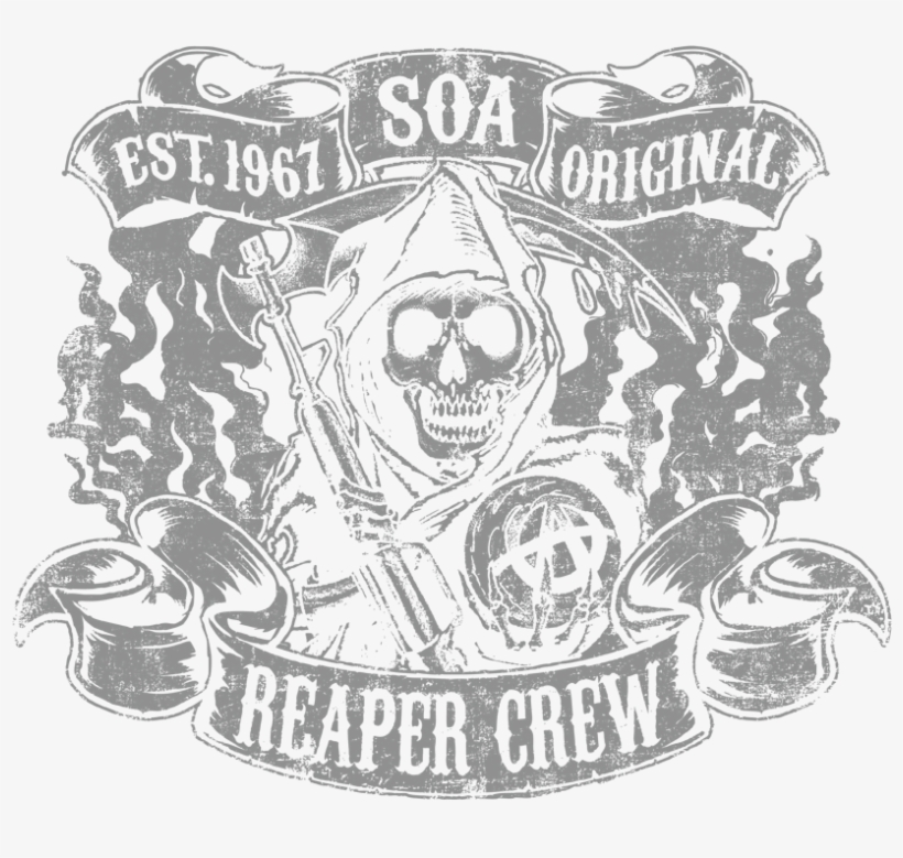 Sons Of Anarchy Original Reaper Crew Men's Slim Fit - Soa Reaper Crew ...