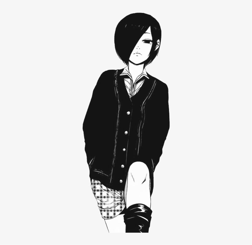 Black And White Tokyo Ghoul Touka PNG Image | Transparent PNG Free ...