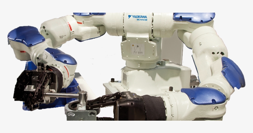 Motoman Dual Arm Robot Assembling A Wheel - Robot PNG Image ...