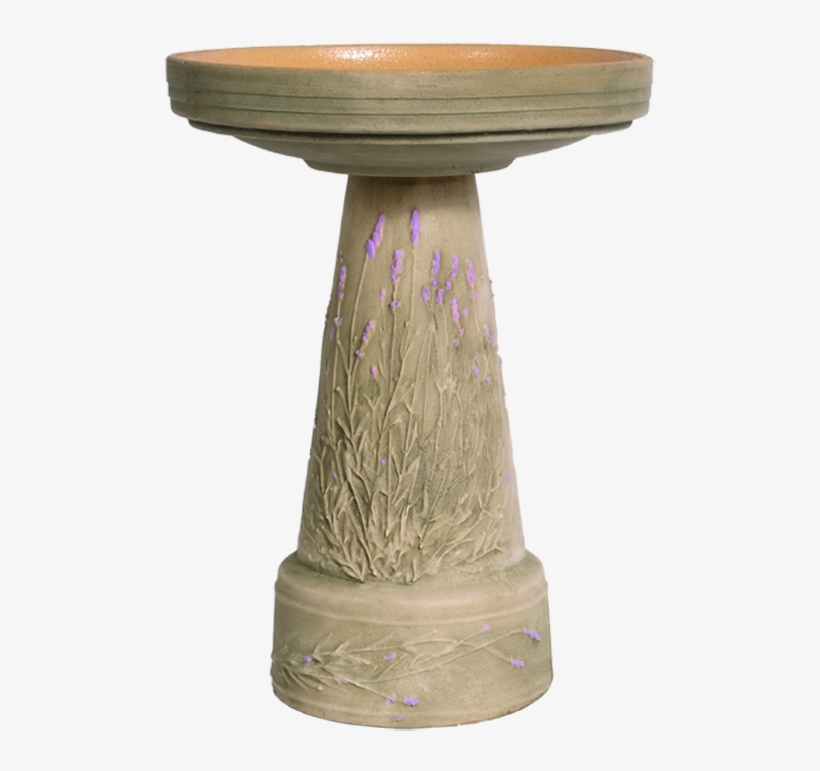 Burley Clay Lavender Bird Bath Set PNG Image | Transparent PNG Free ...