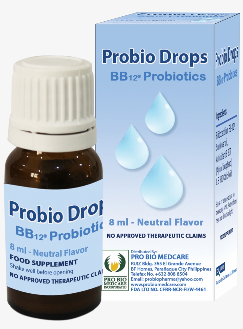 Bb 12 Probio Drops Content - Probiotic Supplements In Philippines PNG ...