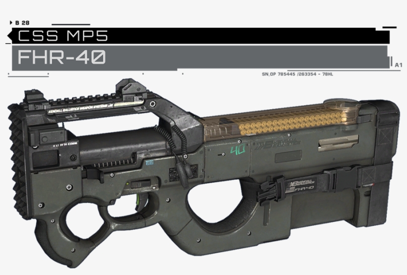 Replaces Css Mp5 With Fhr-40 From Call Of Duty Infinite - Firearm PNG ...