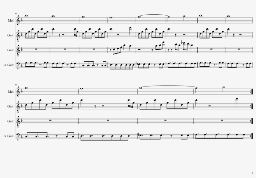 Objection Sheet Music Composed By Masakazu Sugimori - Music PNG Image ...