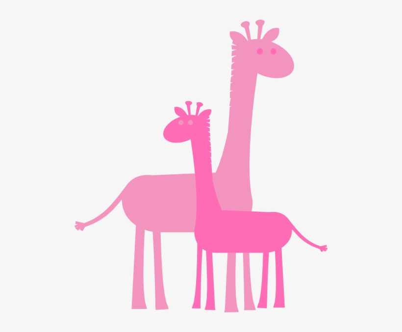 Birthday Girl Giraffes Clip Art - Baby Pink Giraffe Png PNG Image ...