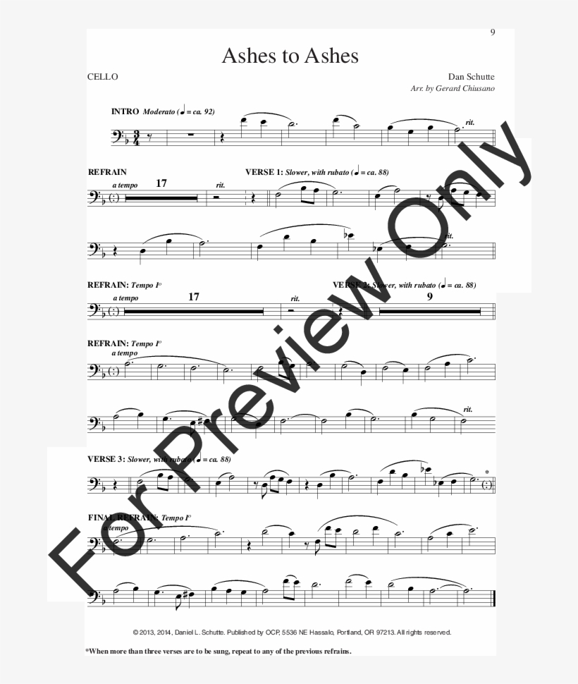 Ashes To Ashes Thumbnail - Oregon Catholic Press PNG Image ...