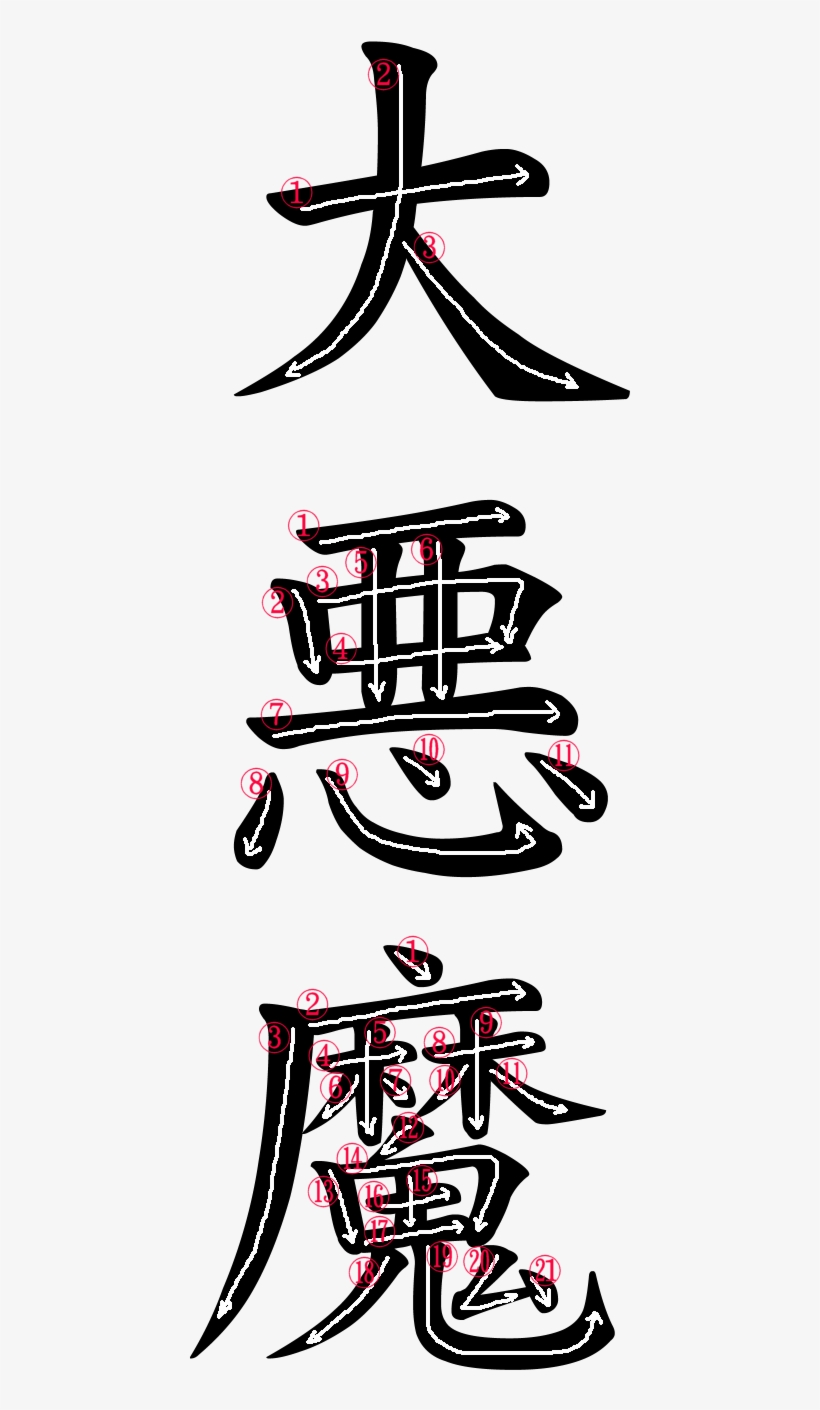 Japanese Word For Satan - Satan Japanese Kanji PNG Image | Transparent ...