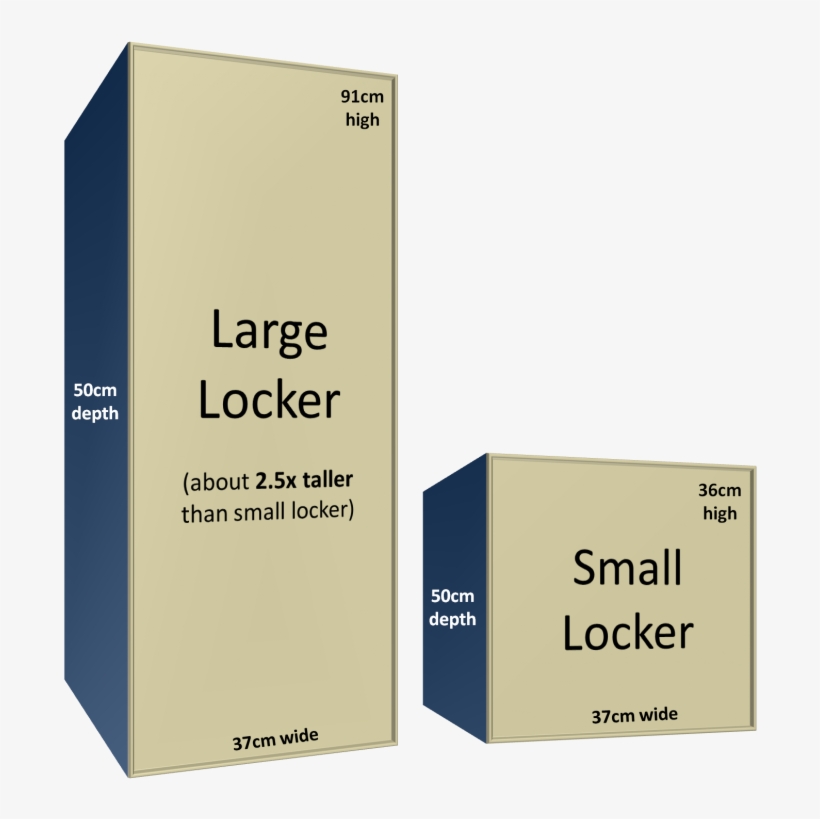 There Are Two Locker Sizes, Small And Large - Universal Studios ...