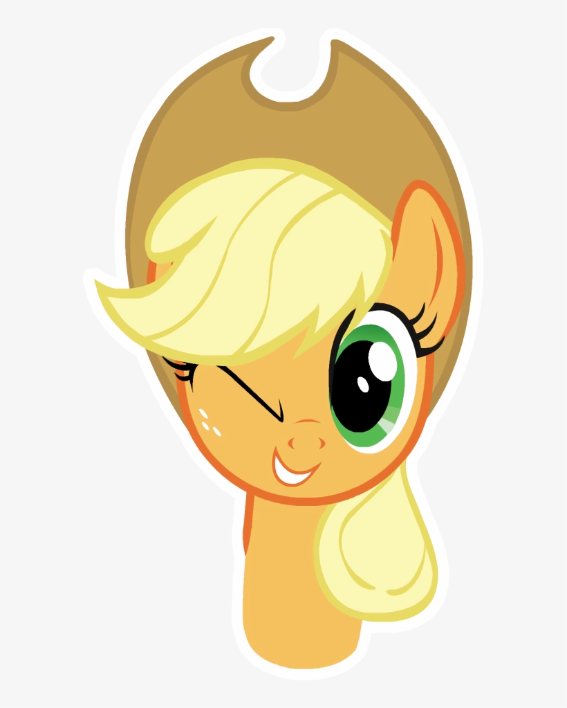 Download Applejack, Official, One Eye Closed, Safe, Simple Background ...