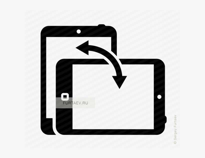 Download Vector Icon Of Tablet Computer Rotated From Vertical - Icon ...