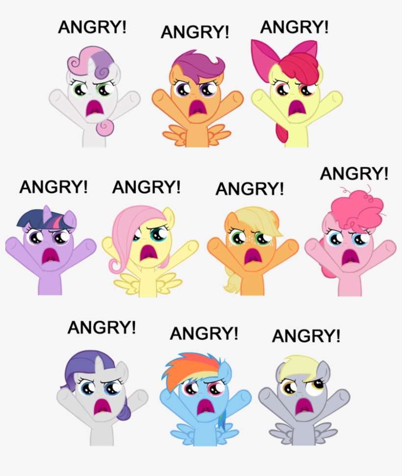 Angry, Apple Bloom, Applejack, Cutie Mark Crusaders, - Applejack PNG ...