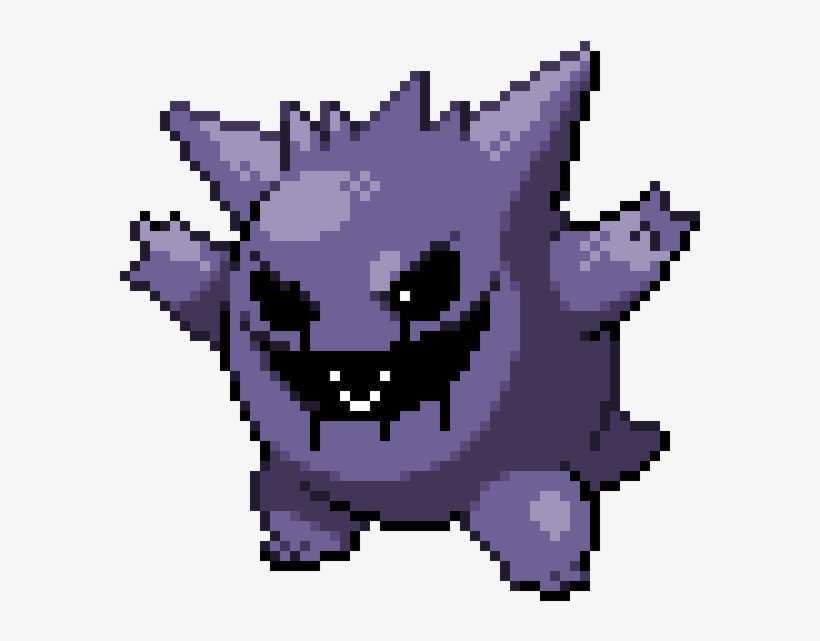 Gengar - Gengar Black And White Sprite PNG Image | Transparent PNG Free ...