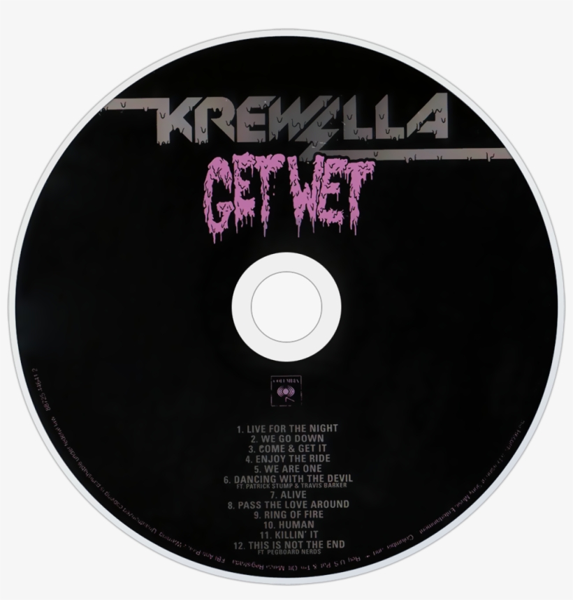 Krewella Get Wet Cd Disc Image - Eva808 Pink Uzi Gang PNG Image ...