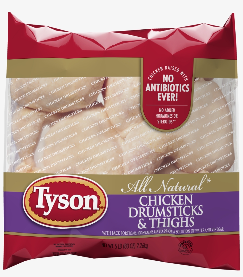 Tyson Foods Frozen Chicken Drumsticks And Thighs With - Tyson Foods PNG ...