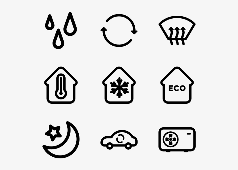 Heating And Air Conditioning Elements - Heat Pump Icon PNG Image ...