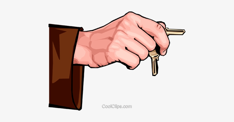 Hand Holding Keys Royalty Free Vector Clip Art Illustration - Hand ...
