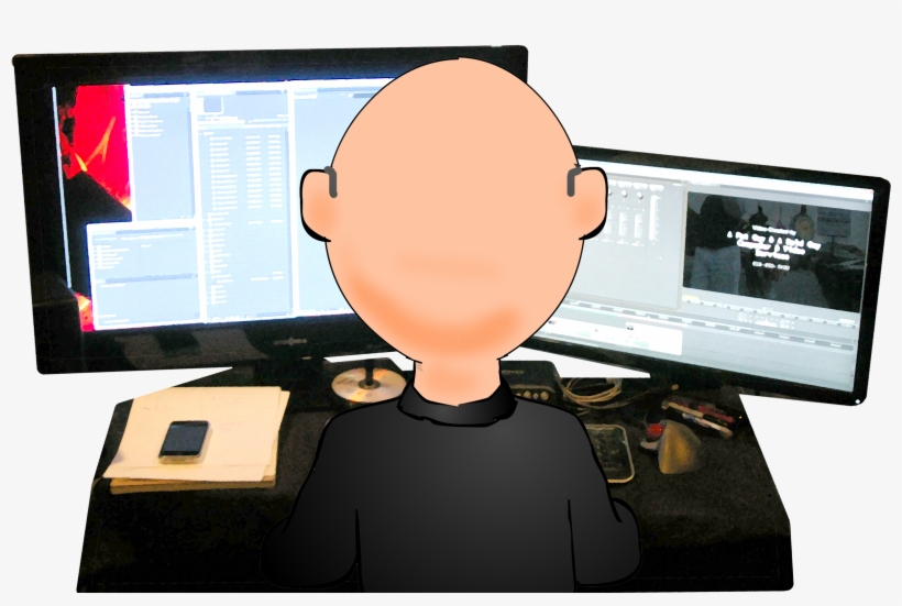 Download Post Production - Bald Computer Guy | Transparent PNG Download ...