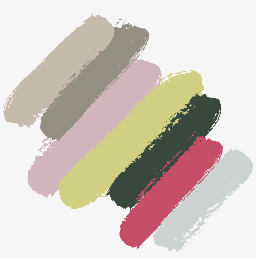 Seven Paint Swipes, Representing The Colors Of The - Color PNG Image ...