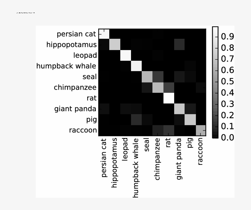 The Confusion Matrix Between Test Classes Of The Awa - Covariance PNG ...