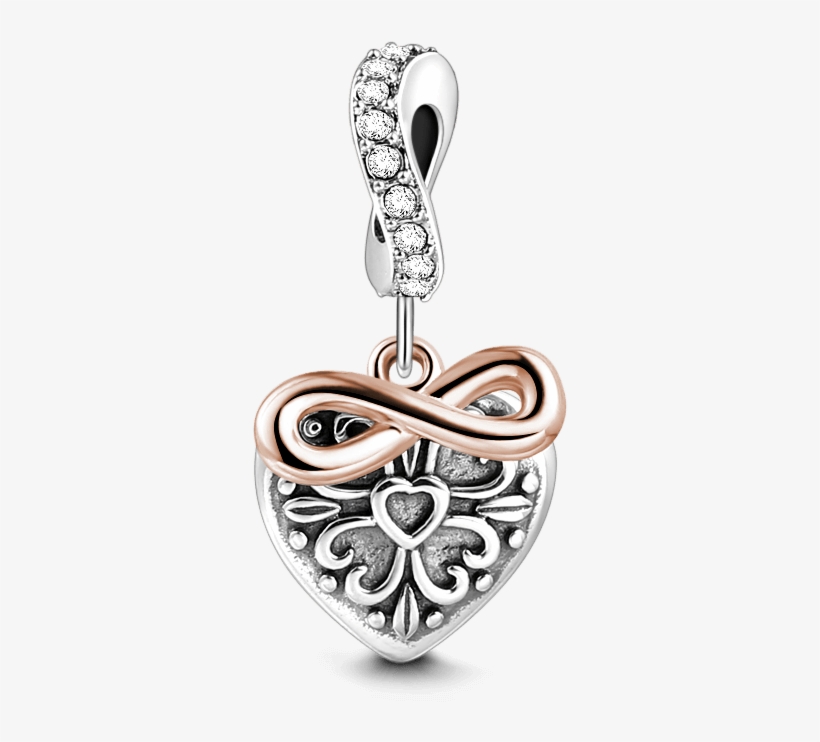 Infinity Blooming Heart Rose Gold - Love You Charm Soufeel Infinity ...