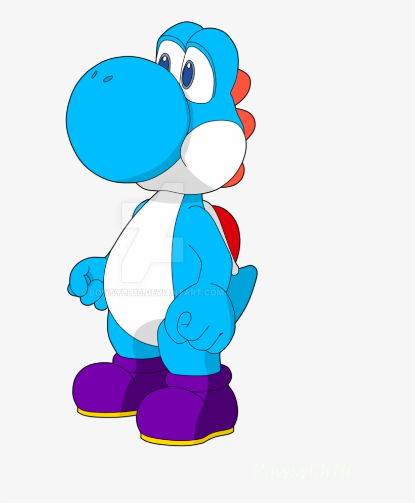 Yoshi Vector Light Blue - Mario Series PNG Image | Transparent PNG Free ...