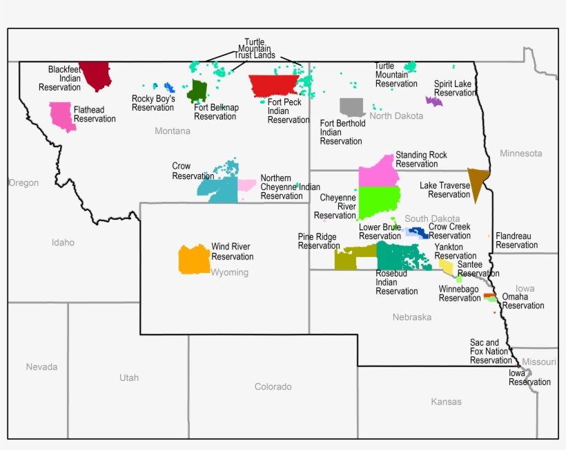 Map Of The Northern Great Plains Showing The Locations - Diagram PNG ...