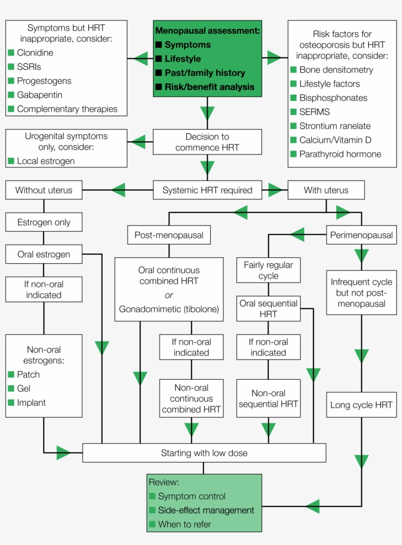 Management Flowchart For Patients With Menopause PNG Image ...