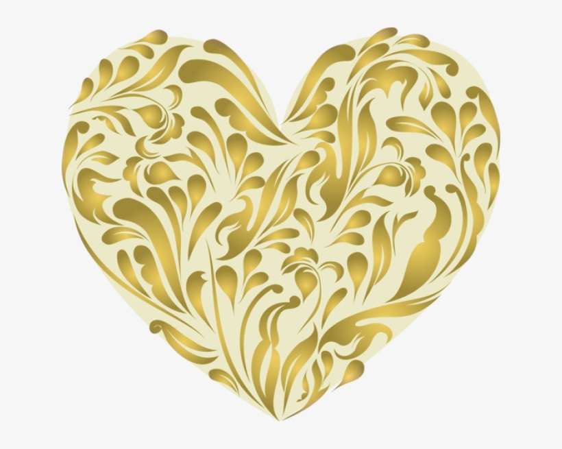 Digital Gold Heart Clip Art - Heart Clip Art Gold PNG Image ...