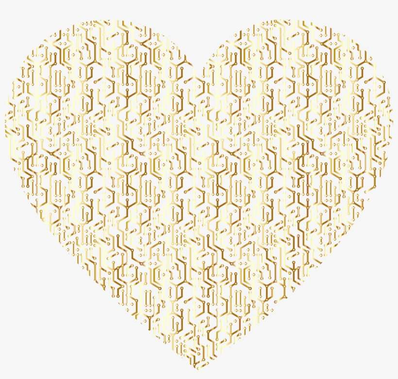 This Free Icons Png Design Of Gold Electronic Heart PNG Image ...