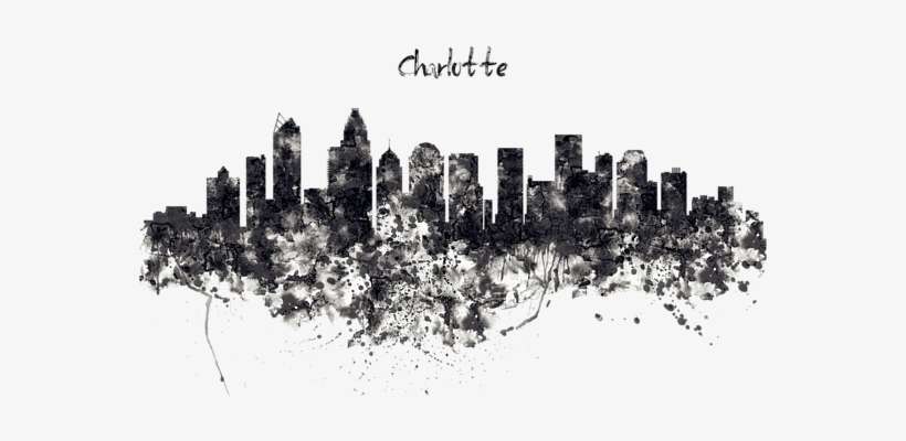 Bleed Area May Not Be Visible - Silhouette Charlotte Nc Skyline Png PNG ...
