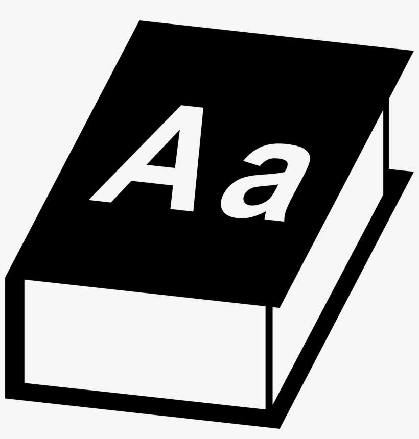 Clipart - Dictionary Black And White PNG Image | Transparent PNG Free ...