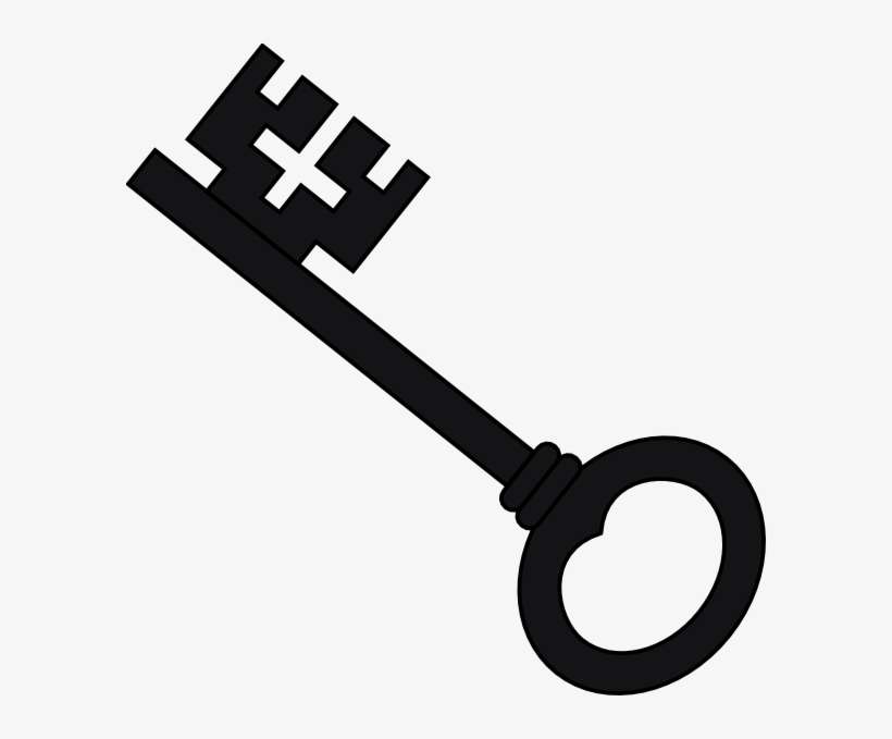 Skeleton Key Clipart Outline