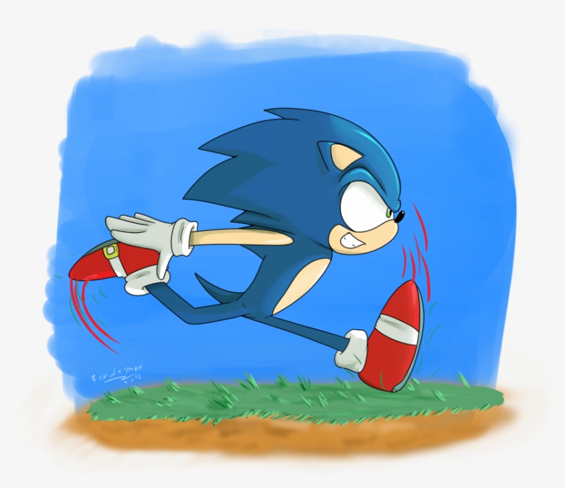 Download Blue Streak Speeds By Sonic The Hedgehog | Transparent PNG ...