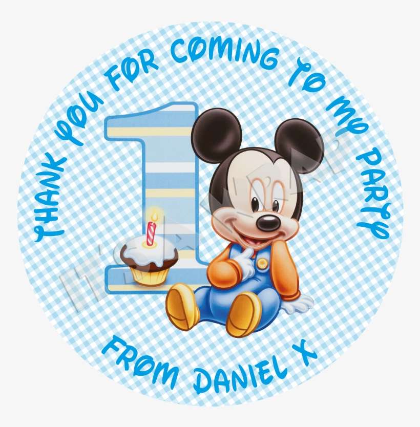 Baby Mickey Mouse Sweet Cone Stickers PNG Image | Transparent PNG Free ...