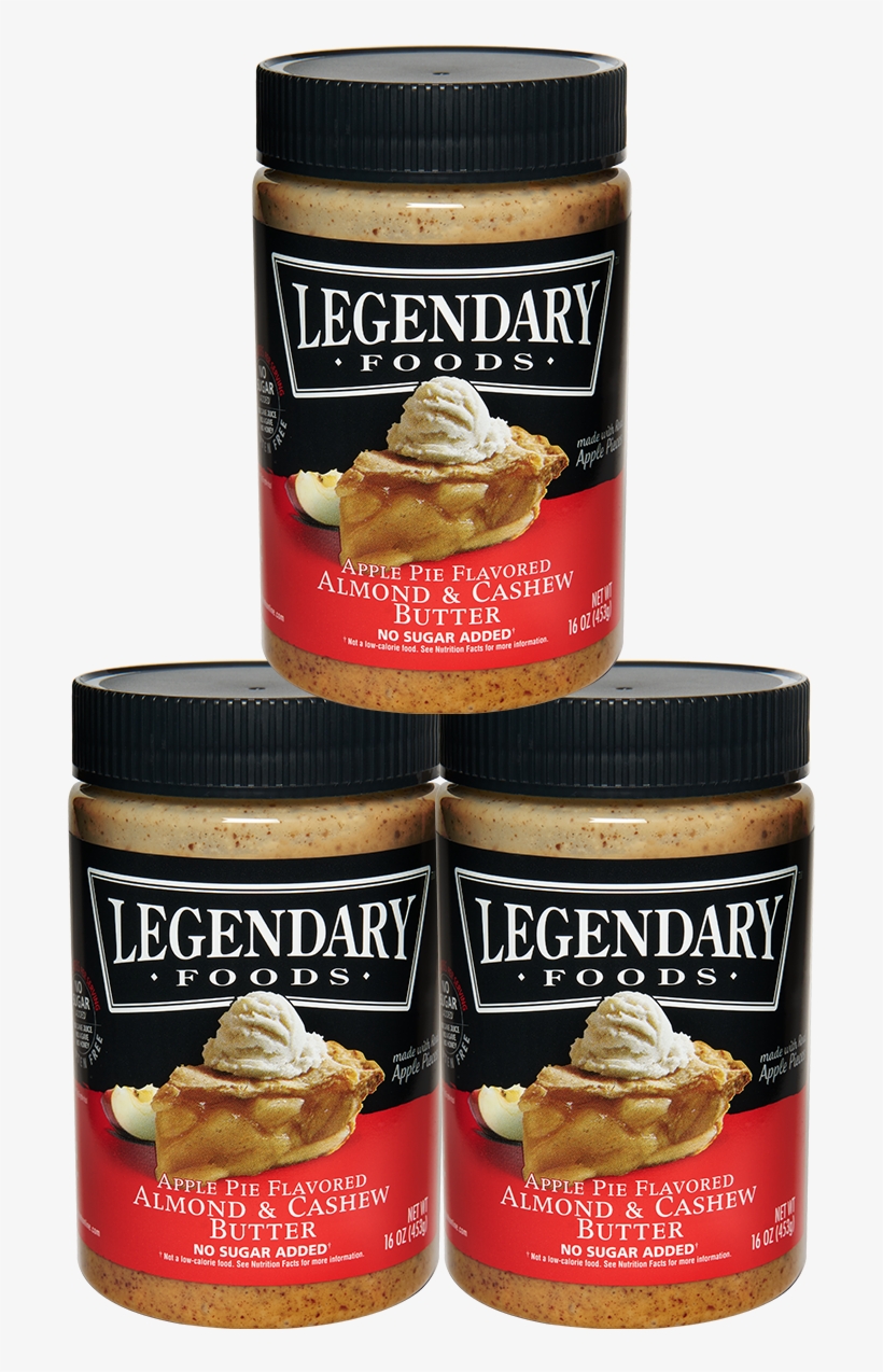 3-pack Apple Pie Almond & Cashew Nut Butter - Legendary Foods Legendary ...