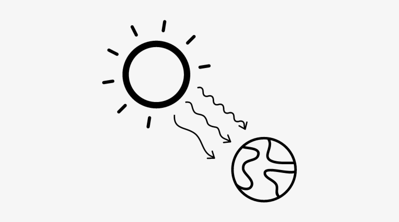 Sun Radiation Symbol Vector - Sun Radiation Black And White PNG Image ...
