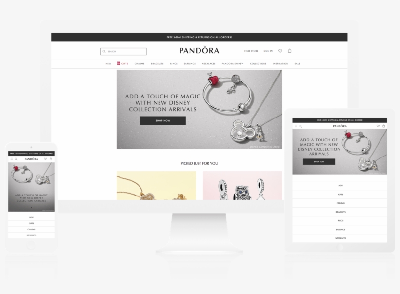 Pandora Site Screens - Website PNG Image | Transparent PNG Free ...