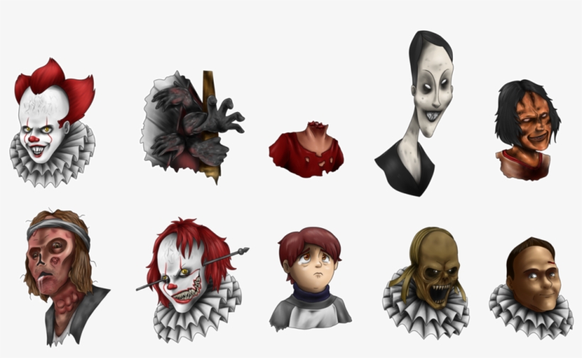 Complex Drawing Horror - Flute Lady It Judith PNG Image | Transparent ...