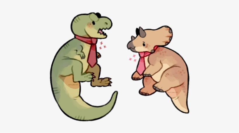 Tie Rannosaurus Rex And Tie Ceratops - Digital Art PNG Image ...