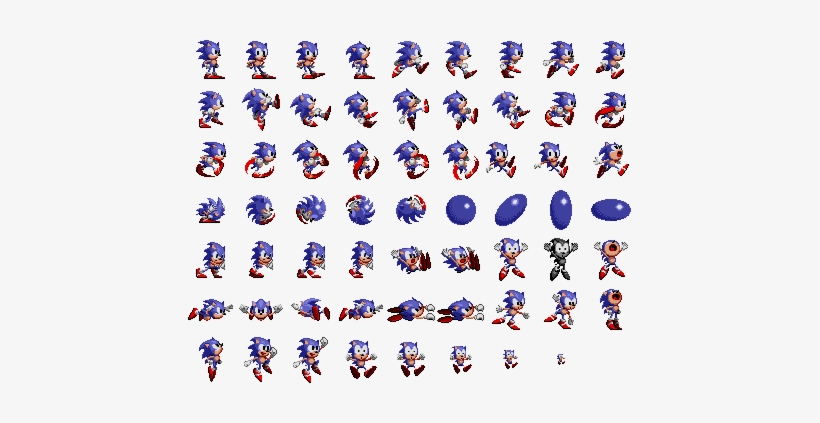 Download Sega Logo - Sonic The Hedgehog Genesis Sprites | Transparent ...