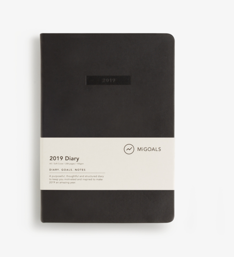 Mi Goals - 2019 Diary - A5 - Soft Cover - Black PNG Image | Transparent PNG Free Download on SeekPNG