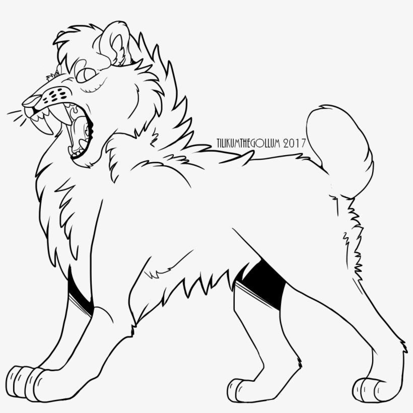 Free Sabercat Lineart PNG Image | Transparent PNG Free Download on SeekPNG